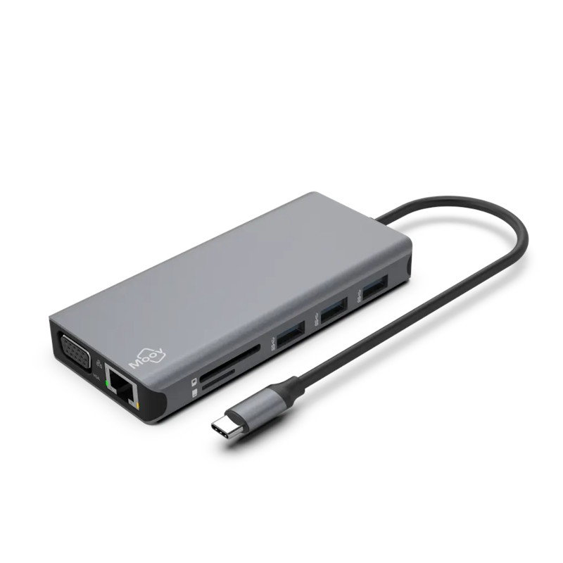 MOOV 11-in-1 Multiport Hub | Space Grey | Nanodog.net